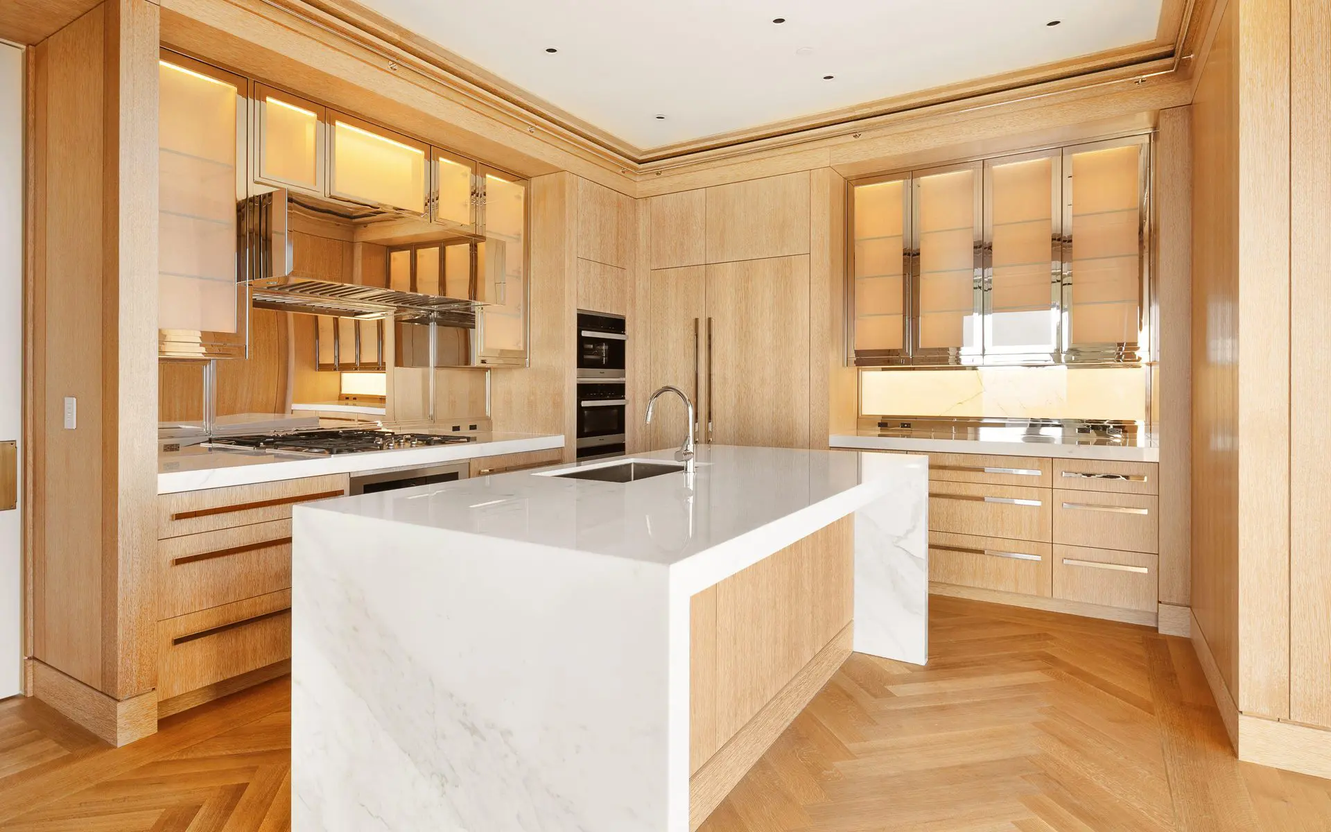 Natural Wood Tone Kitchen Cabinets in Orland Park, IL